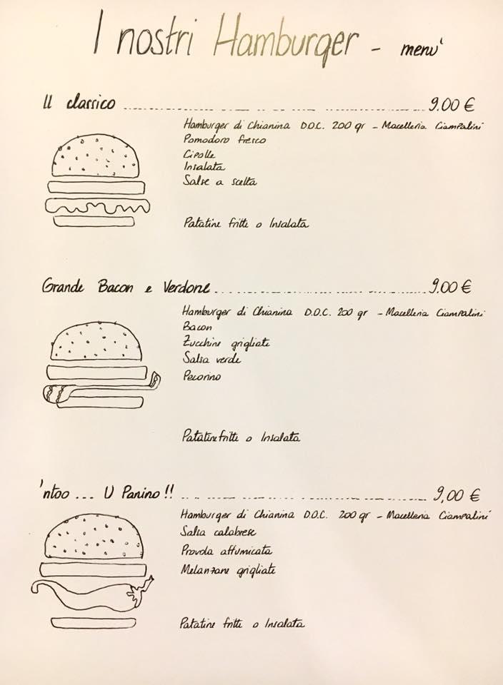 Menu at Pub 2a pizzeria ristorante, Pisa