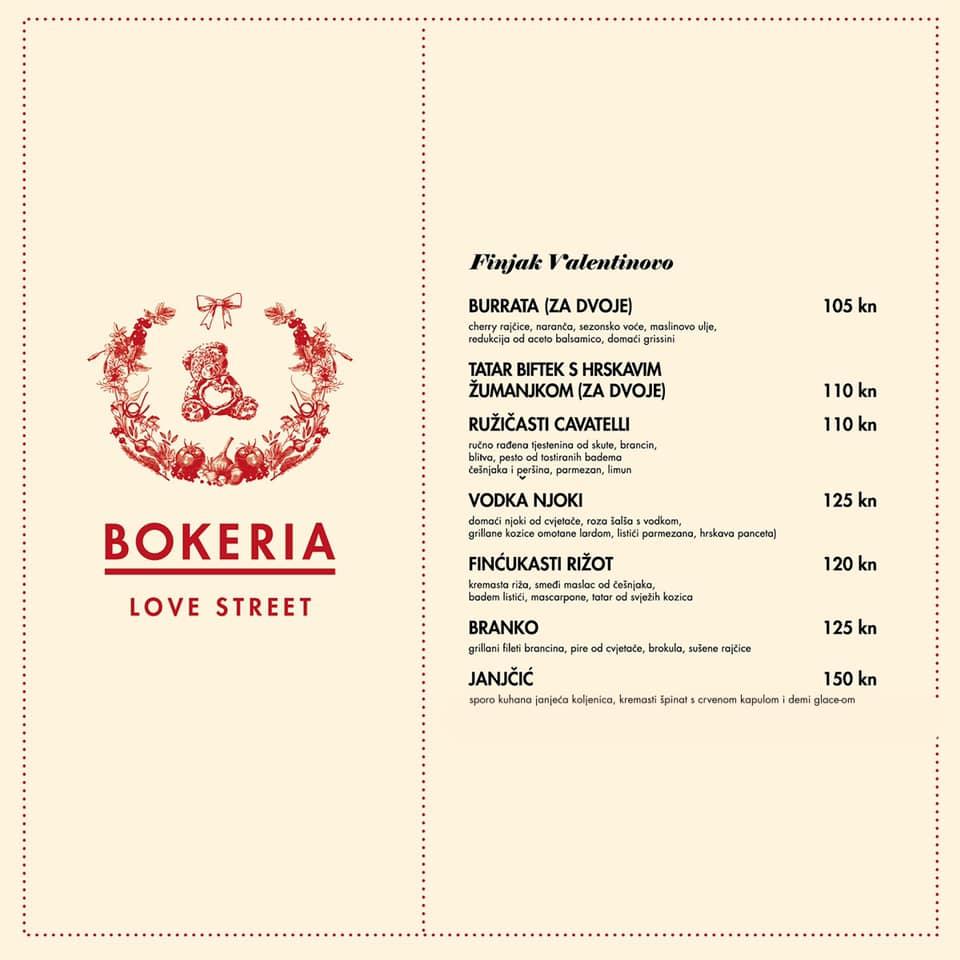 Menu at Bokeria Kitchen & Wine restaurant, Split