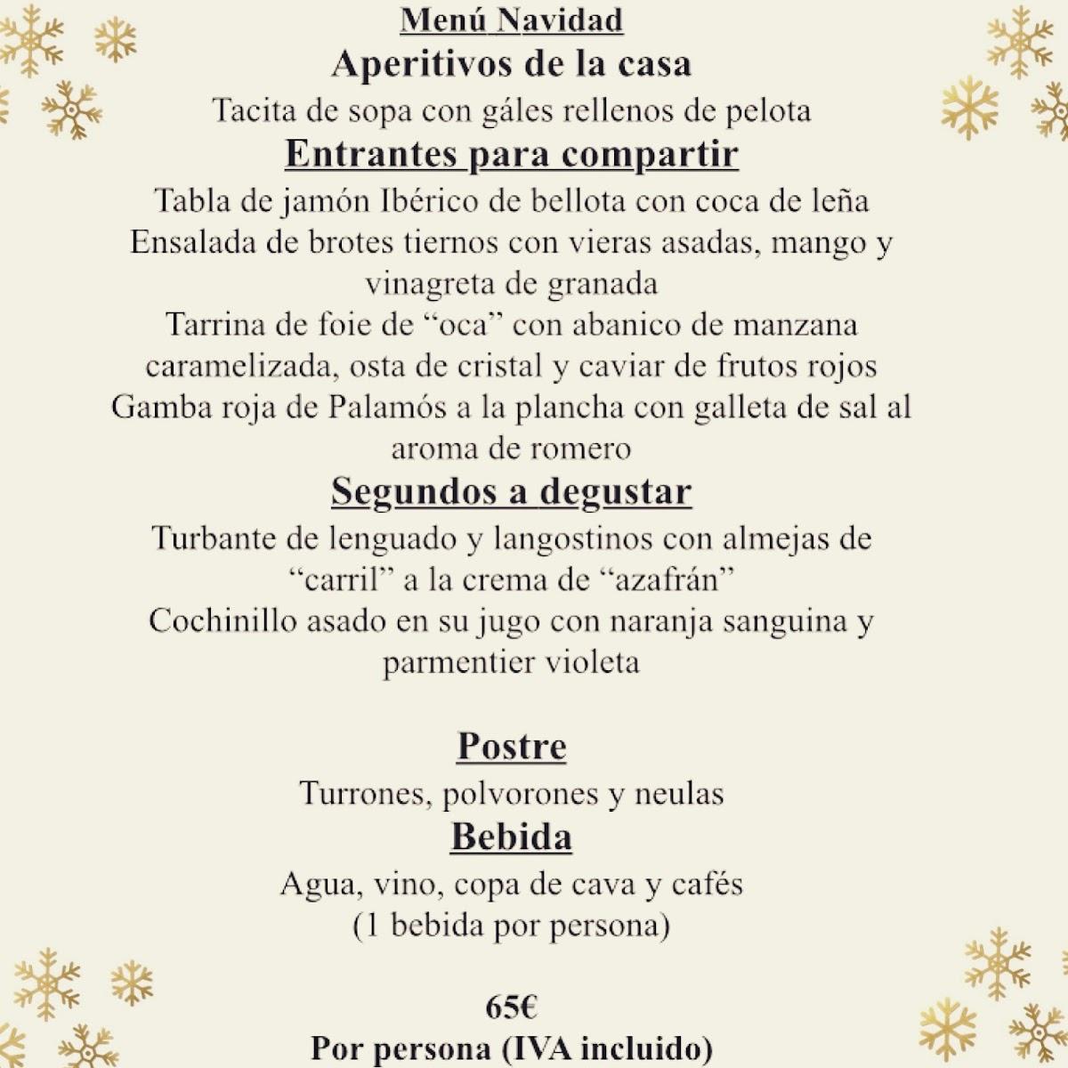 Carta del restaurante CAN NICO, Barcelona