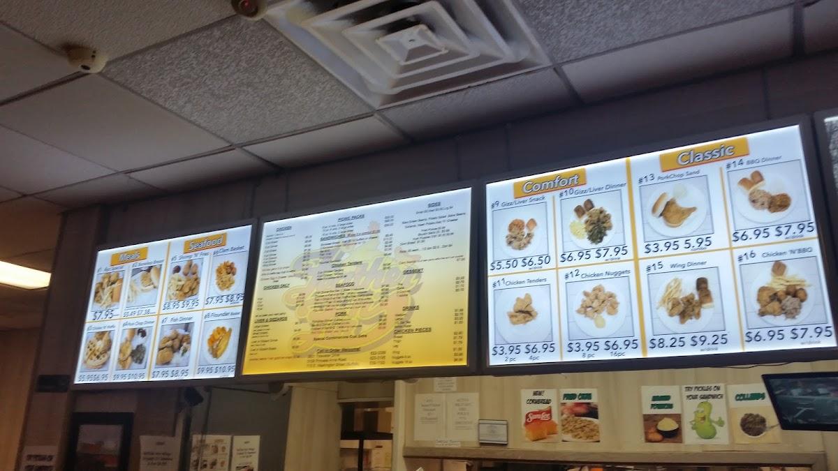 Menu at Feather 'n' Fin restaurant, Norfolk, Tidewater Dr