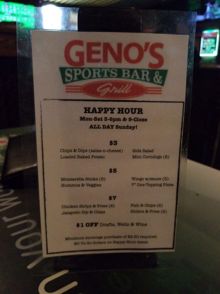 Menu at Geno's Grill pub & bar, Gresham