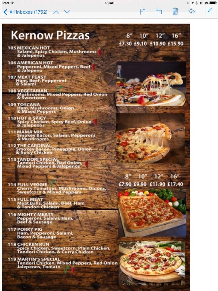 Menu at Kernow Fish & Chips fast food, Redruth