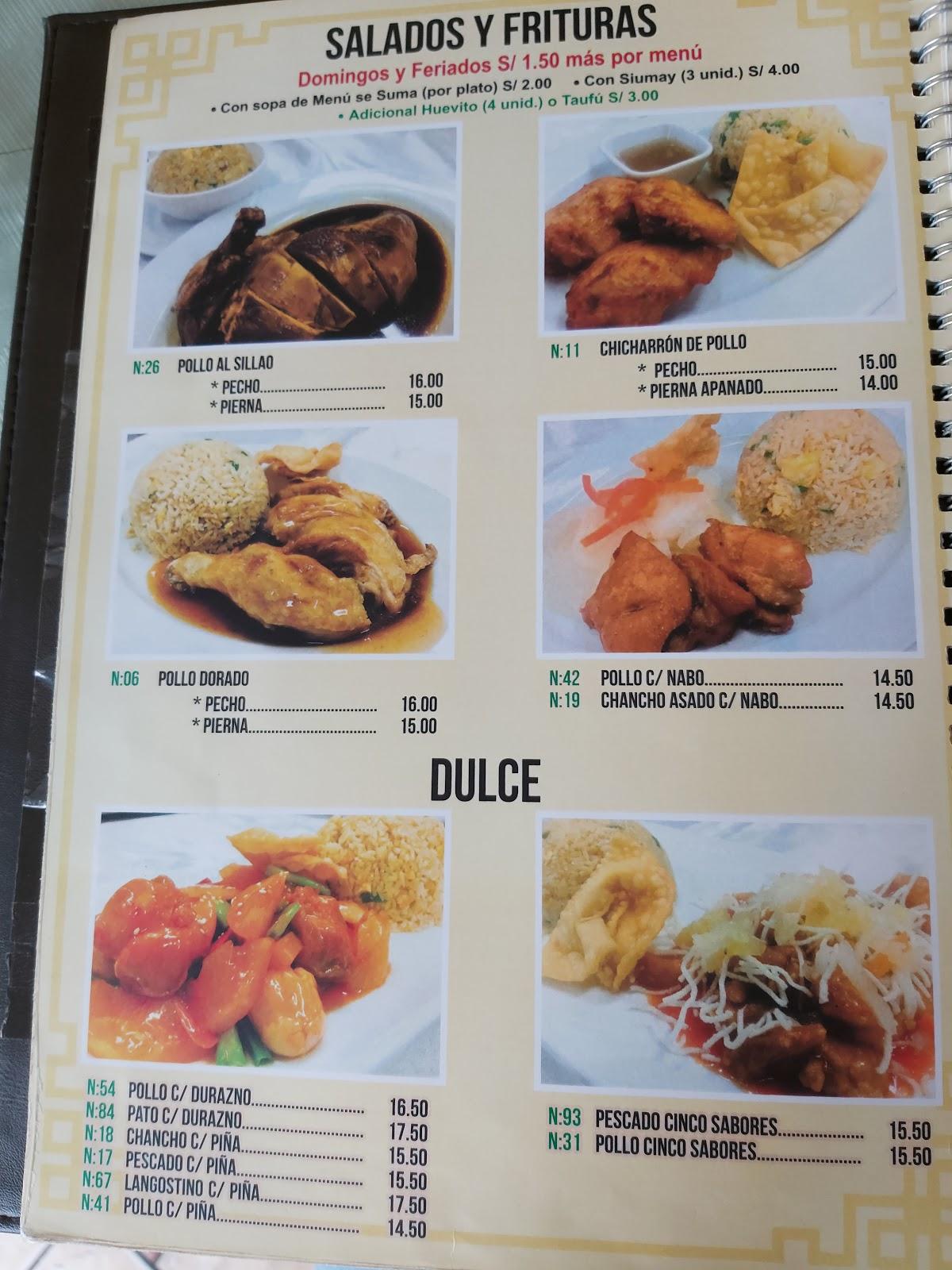 Menu at Restaurant Fong Loy, La Molina