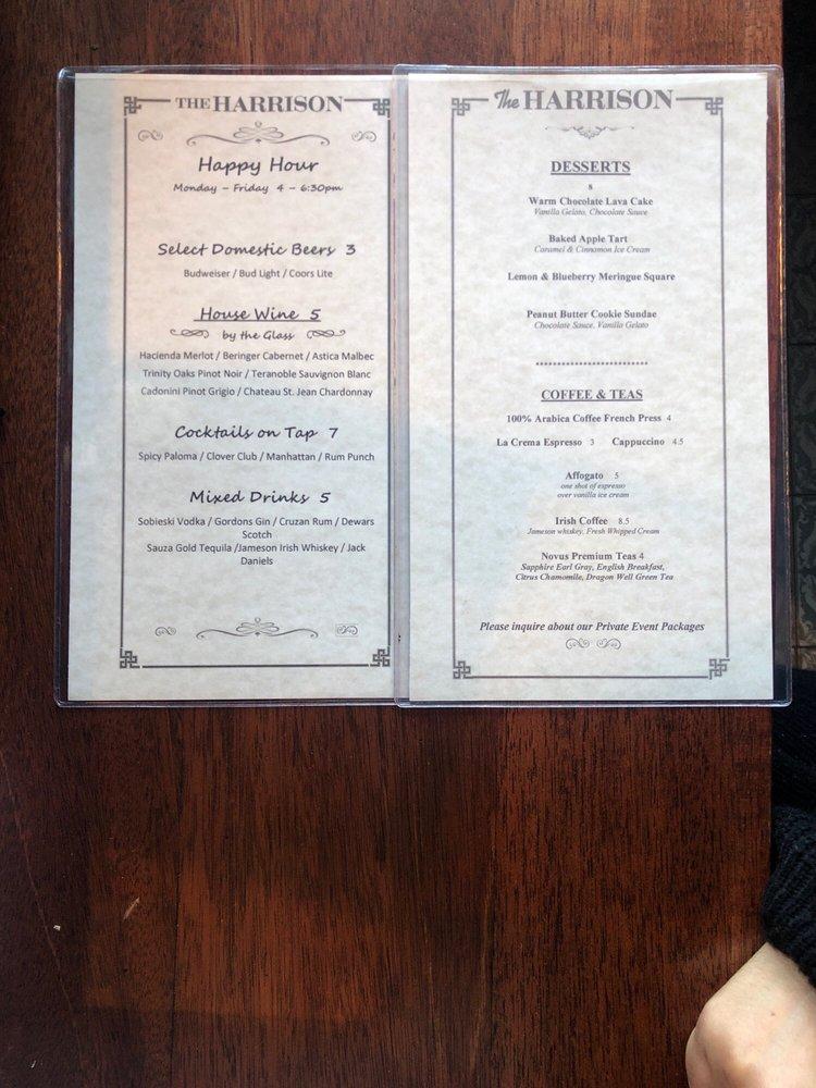 Menu at The Harrison pub & bar, Floral Park