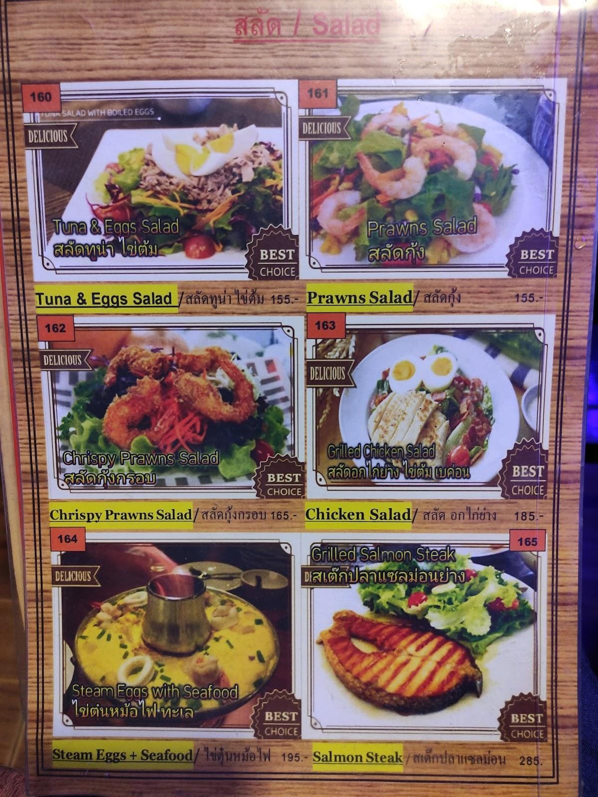 Carta de Yuri bar, Pattaya