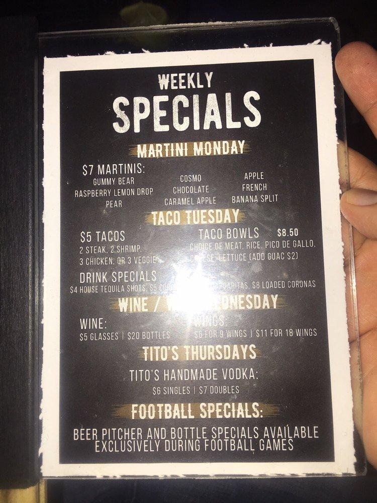 Menu at The Hive Bar & Bistro, Garfield