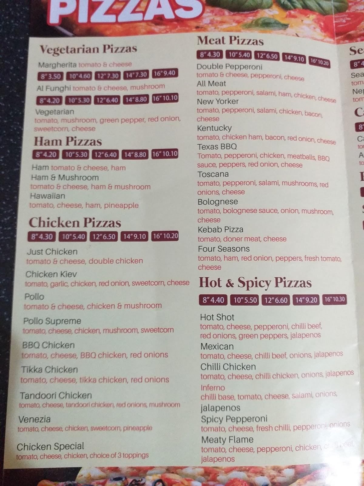 Menu at Pizza Addict Jarrow fast food, Jarrow, 46 Ellison St