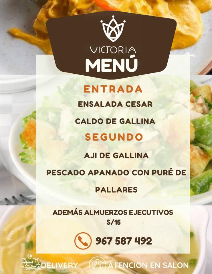 Carta de VICTORIA BAR & RESTAURANT, Chiclayo
