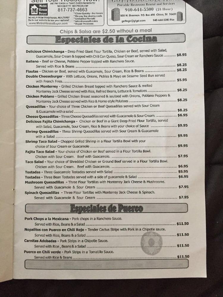 Menu at Casa Torres Mexican Restaurant, Decatur