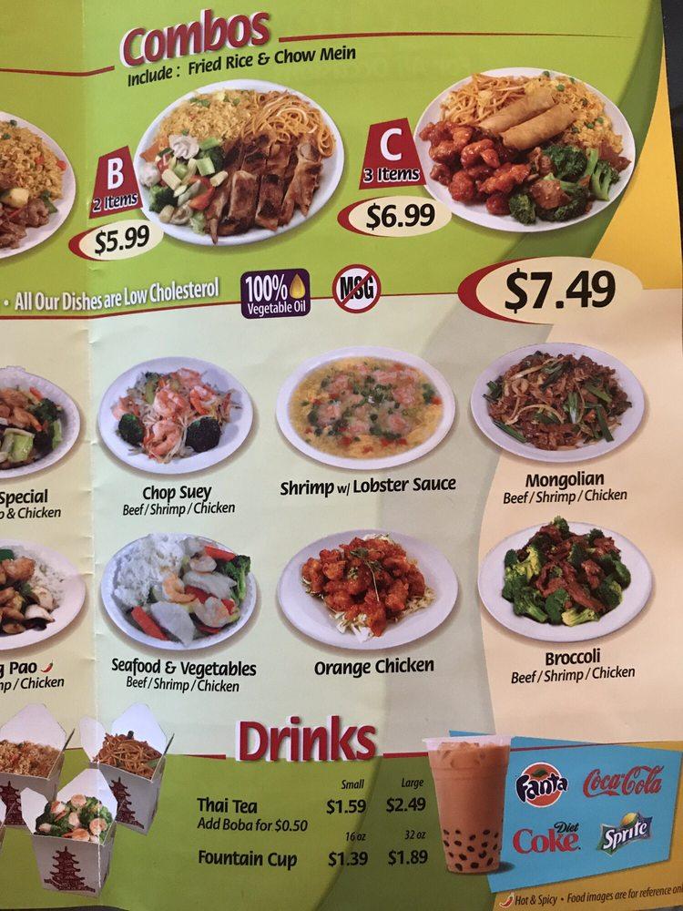 Menu at Dragon Express restaurant, Escondido