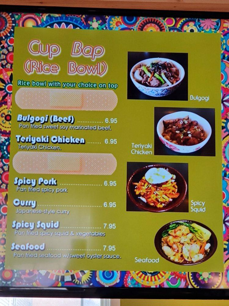 Menu at Toto's Uncle Cafe, Bloomington