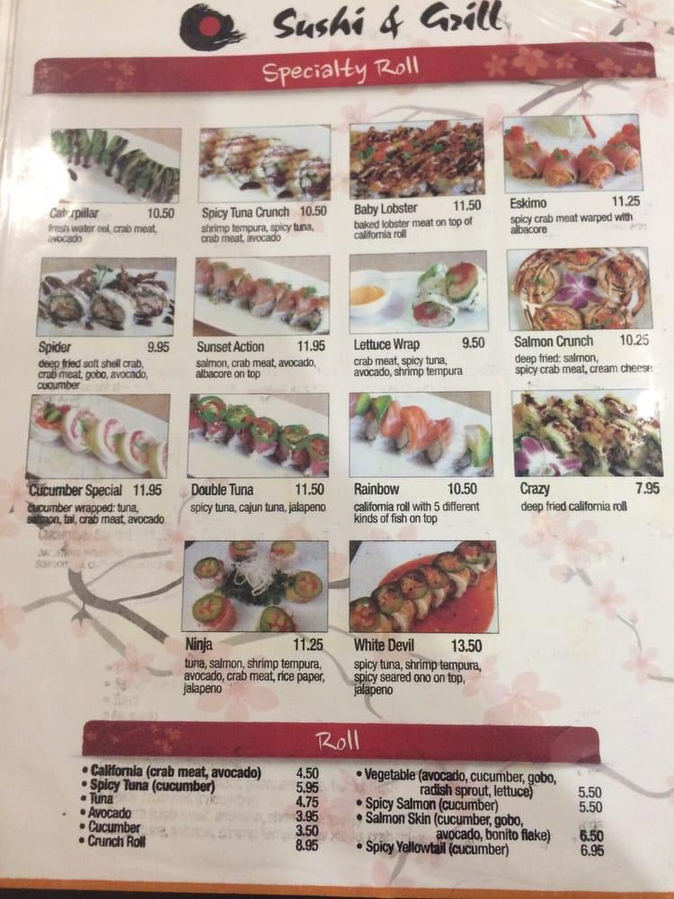 Menu at O Sushi & Grill restaurant, San Dimas