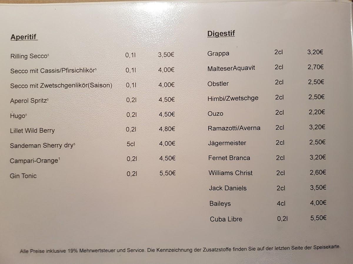 Speisekarte von Der Hirschgarten restaurant, Crailsheim