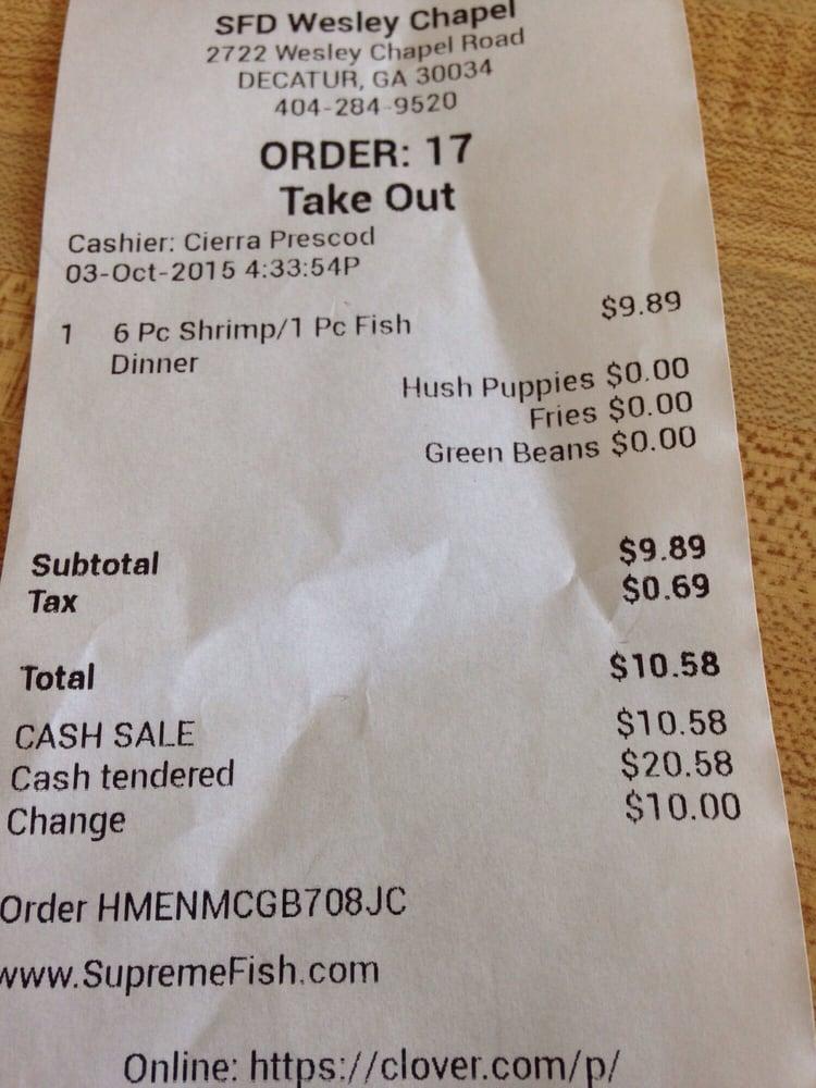 Menu at Supreme Fish Delight, Wesley Chapel restaurant, Candler-McAfee ...