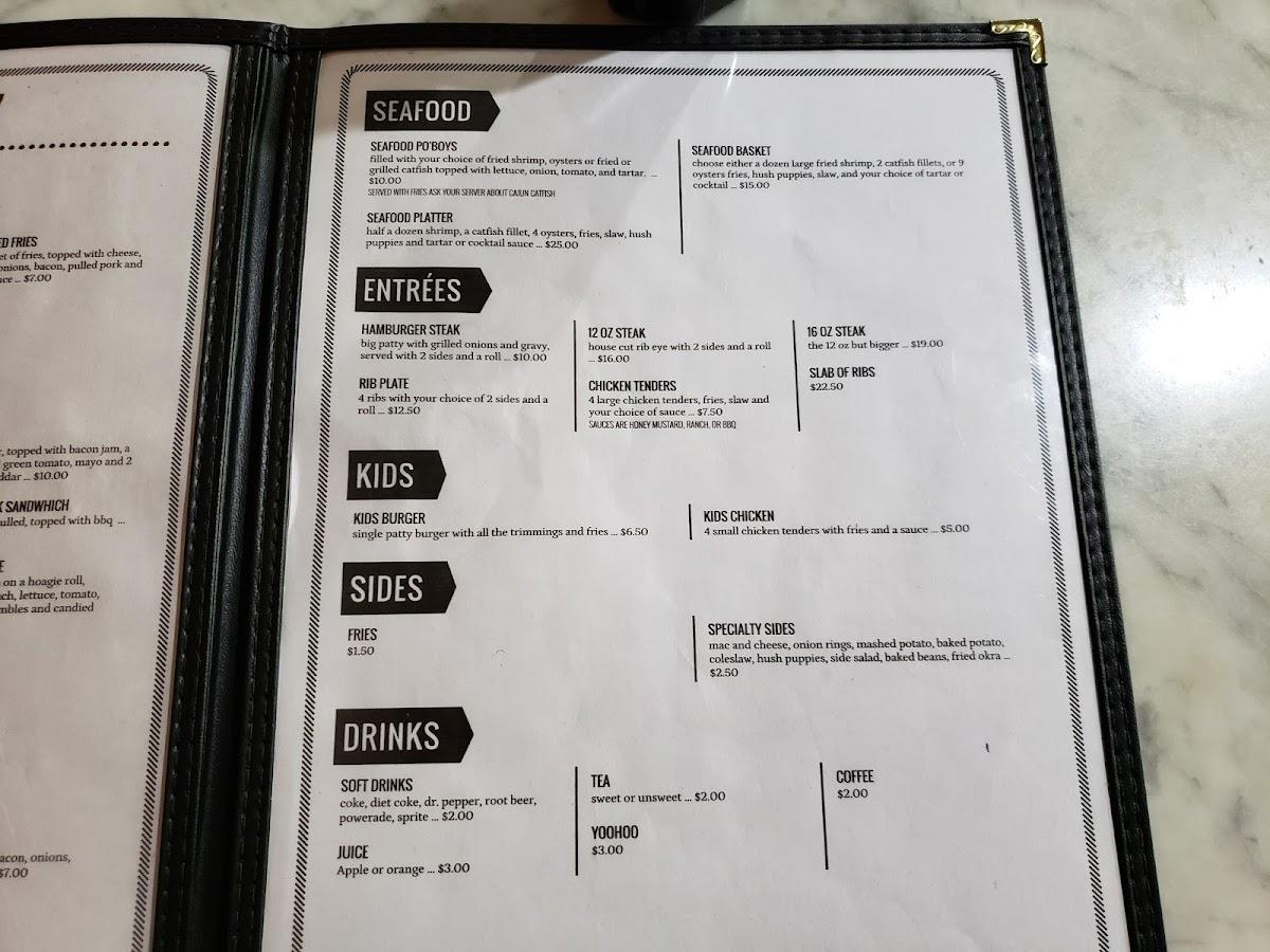 Menu at Highway 217 Cafe and Grill, Semmes