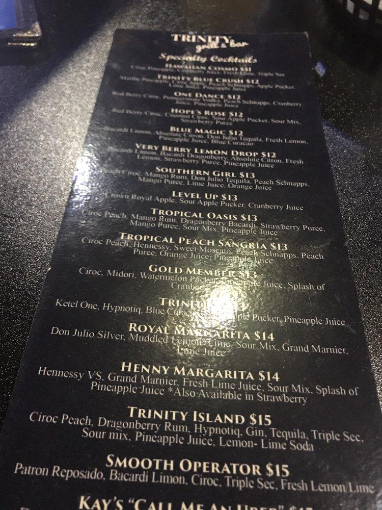 Menu at Trinity Grill & Bar, Hyattsville