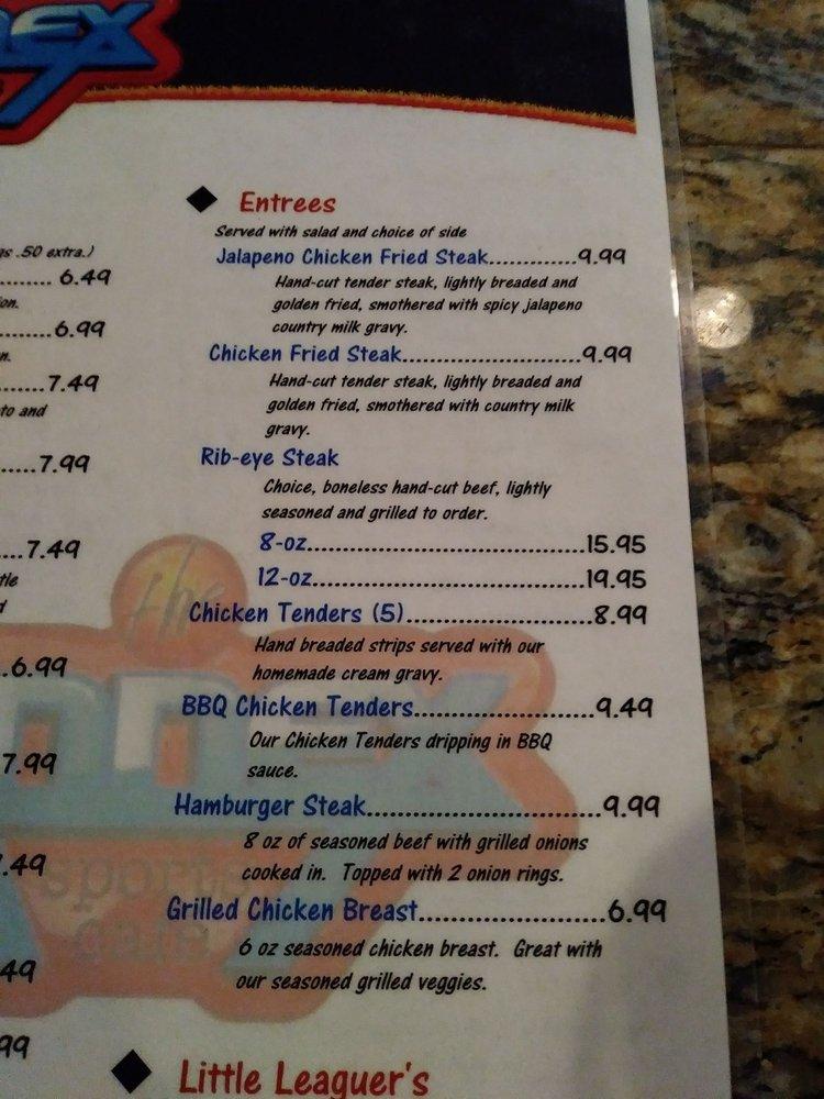 Menu at Annex Sports Cafe, Woodward