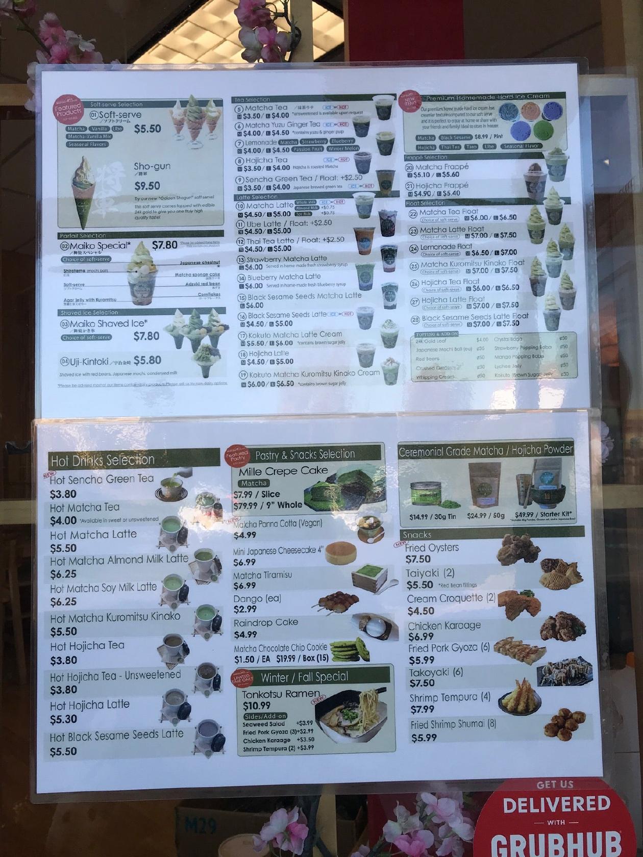 Menu at Matcha Cafe Maiko - Duluth, Duluth, Pleasant Hill Rd ste #139