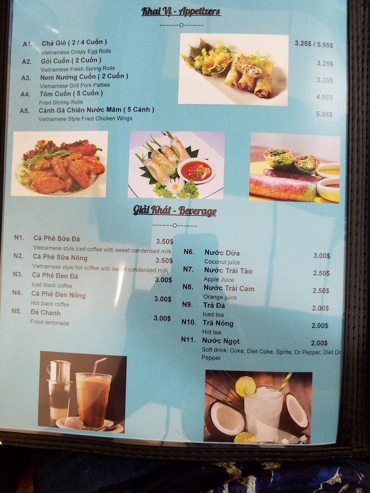 Menu at Pho Time restaurant, Enterprise