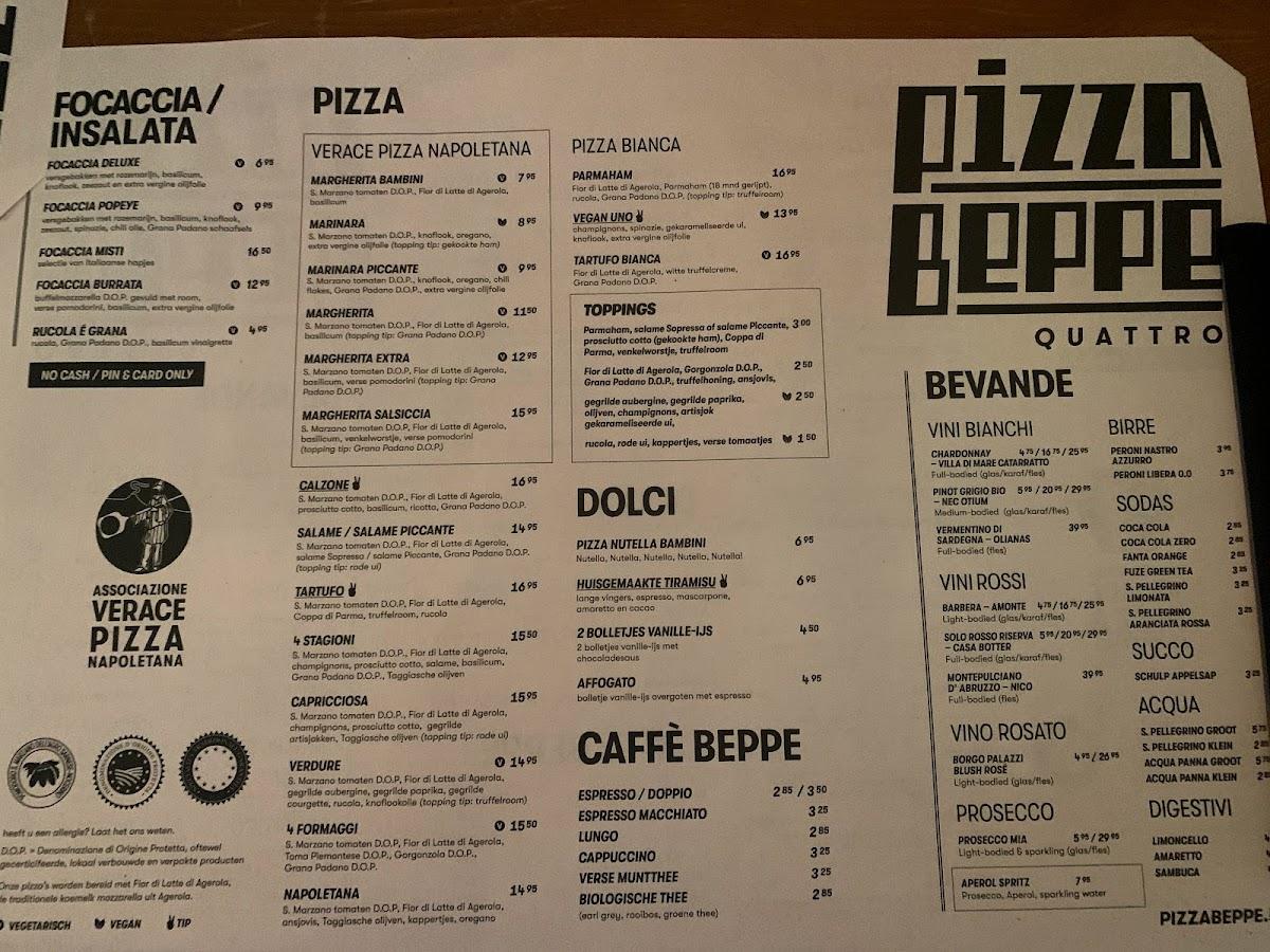 Speisekarte von Pizza Beppe Breukelen, Breukelen