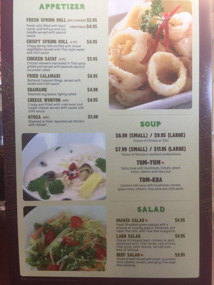 Menu at 1 Thai Restaurant, Shawnee
