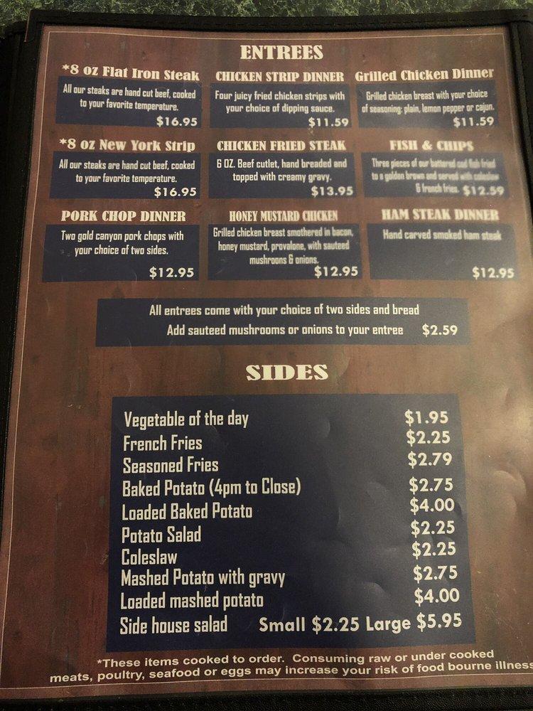 Menu at 357 Bar And Grill, Palisade