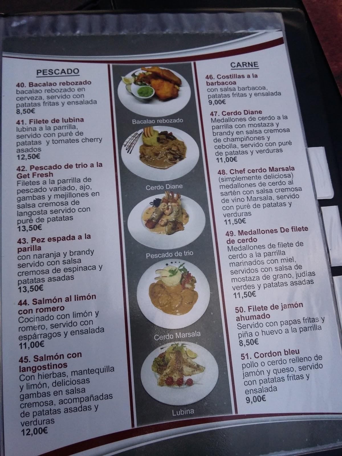 Menu at Delicious international kitchen restaurant, Torrevieja