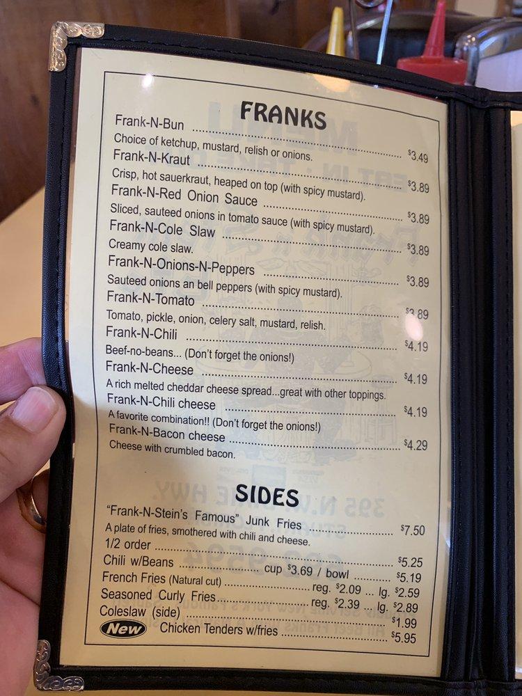Menu at Frank N' Stein Etc. restaurant, Stuart
