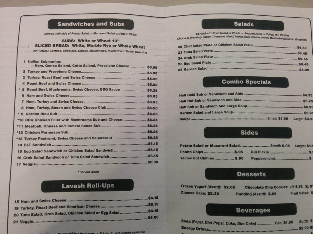 Menu at Lunch Room restaurant, Scottsdale, E Gray Rd