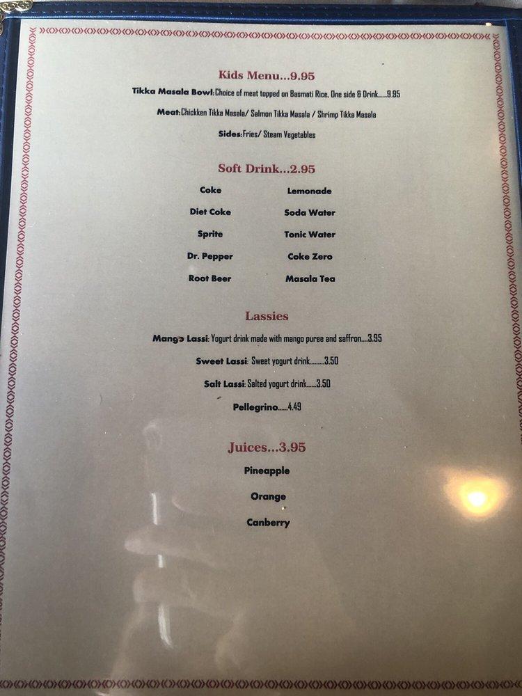 Menu at Nanglo Indian And Nepalese Restaurant, Euless