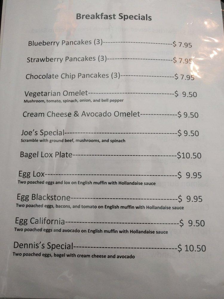 Menu at City Grill restaurant, Pacifica