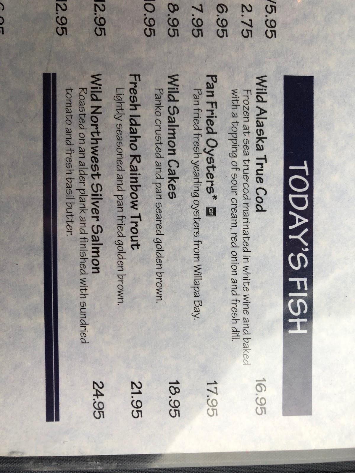 Menu at Harbor Lights pub & bar, Tacoma