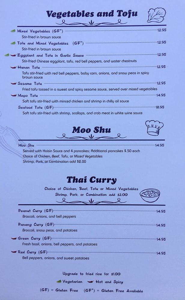 Menu at Henry's Chinese Cafe, Edwards, 175 Main St C101