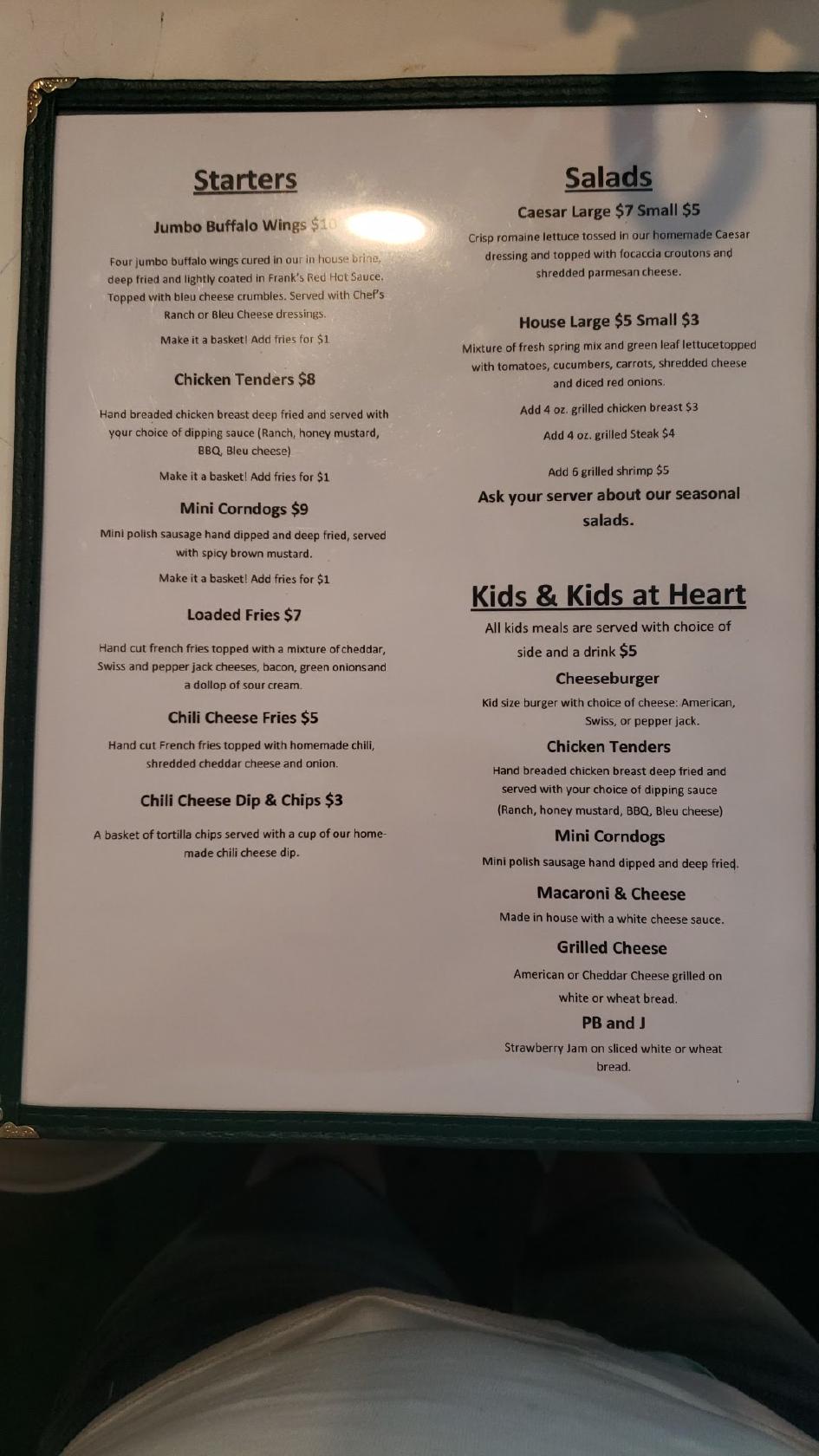 Menu at Chef Colus restaurant, Colusa, 334 Market St