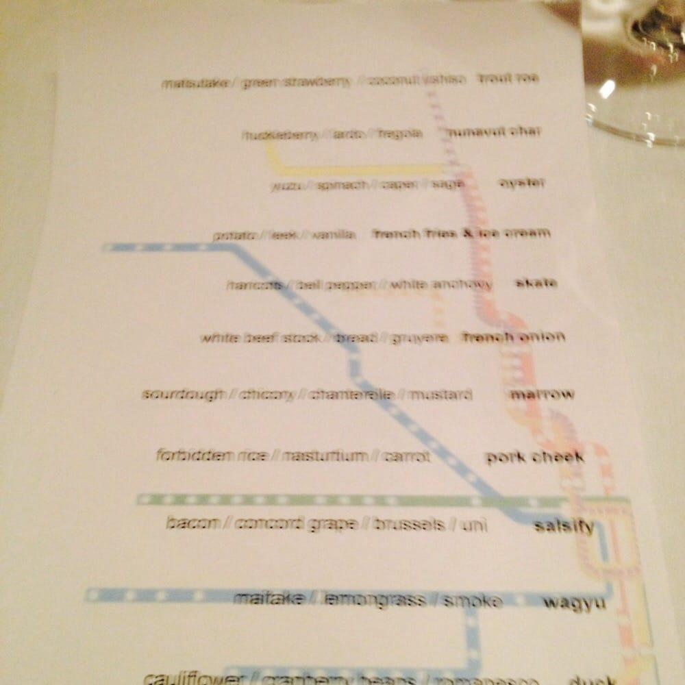 Menu at EL ideas restaurant, Chicago