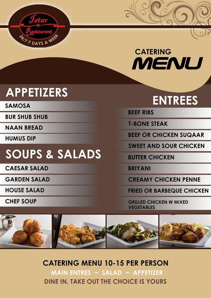 Menu at Istar Restaurant & Banquet, Toronto, 235 Dixon Rd