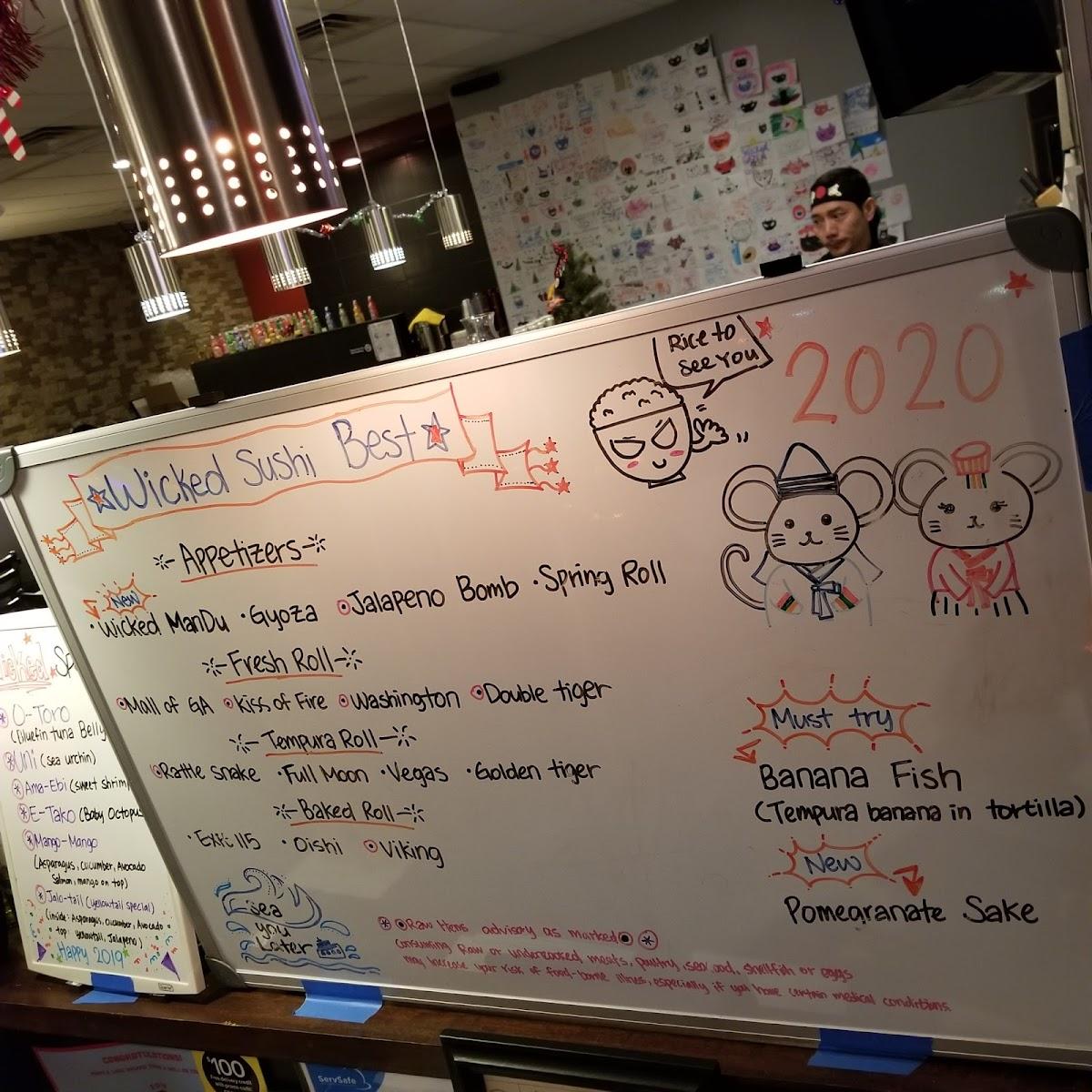 Menu at Wicked Sushi & Grill restaurant, Buford