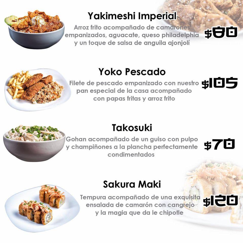 Carta del restaurante Yoko sushi, San Pedro Tlaquepaque, Calle ...