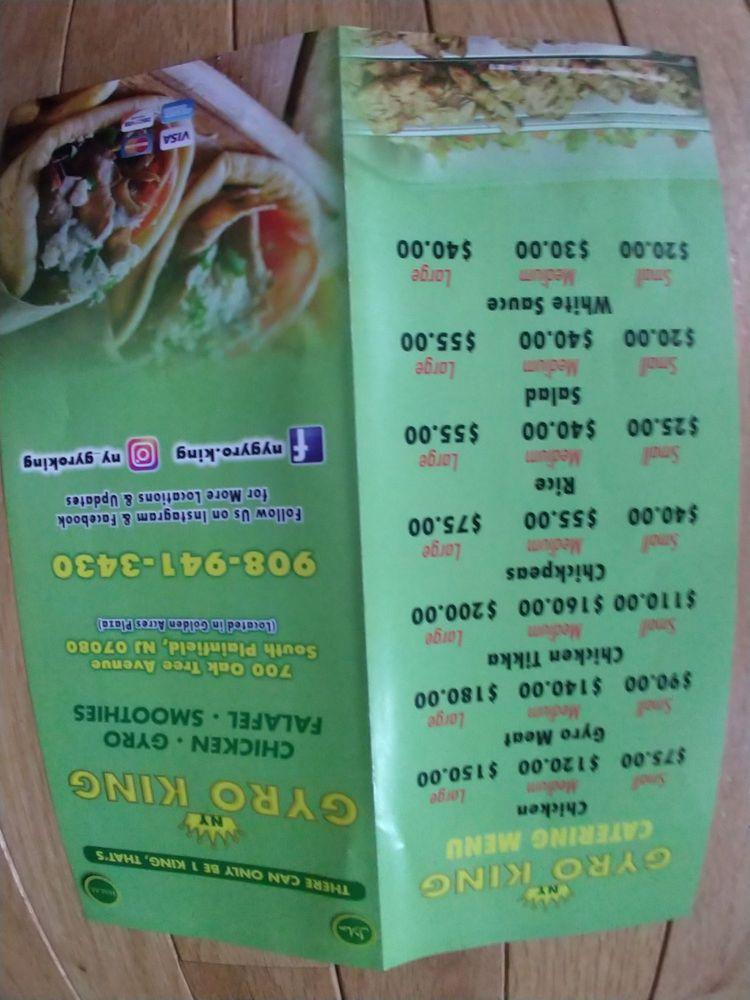 Menu at TAJ GRILL & GYRO restaurant, South Plainfield