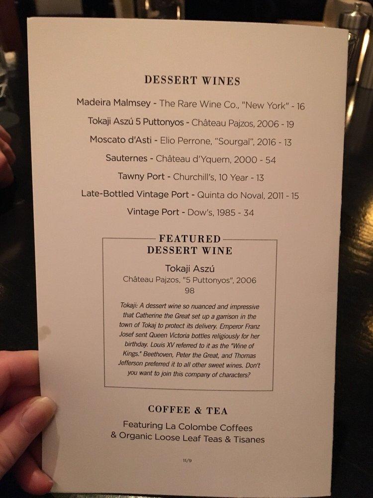Menu at RPM Steak pub & bar, Chicago