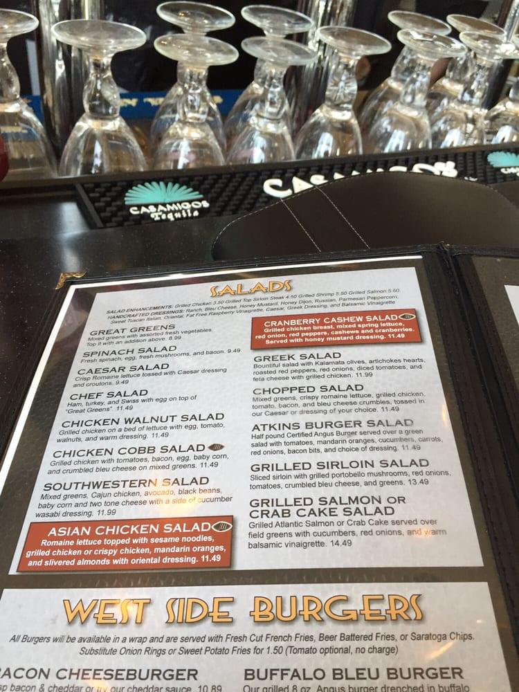 Menu at The West Side Sports Bar & Grill, Saratoga Springs