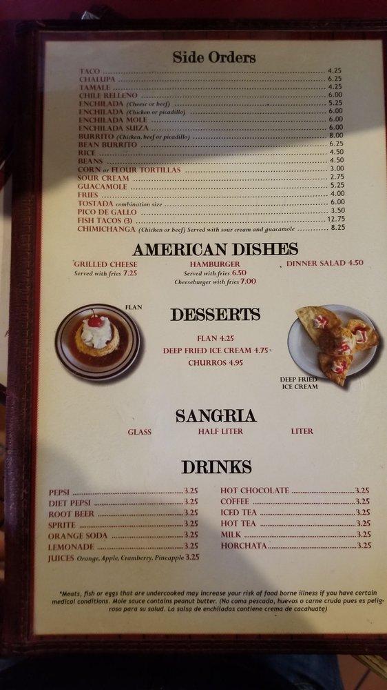 Menu at La Fuente restaurant, Renton, SE Petrovitsky Rd