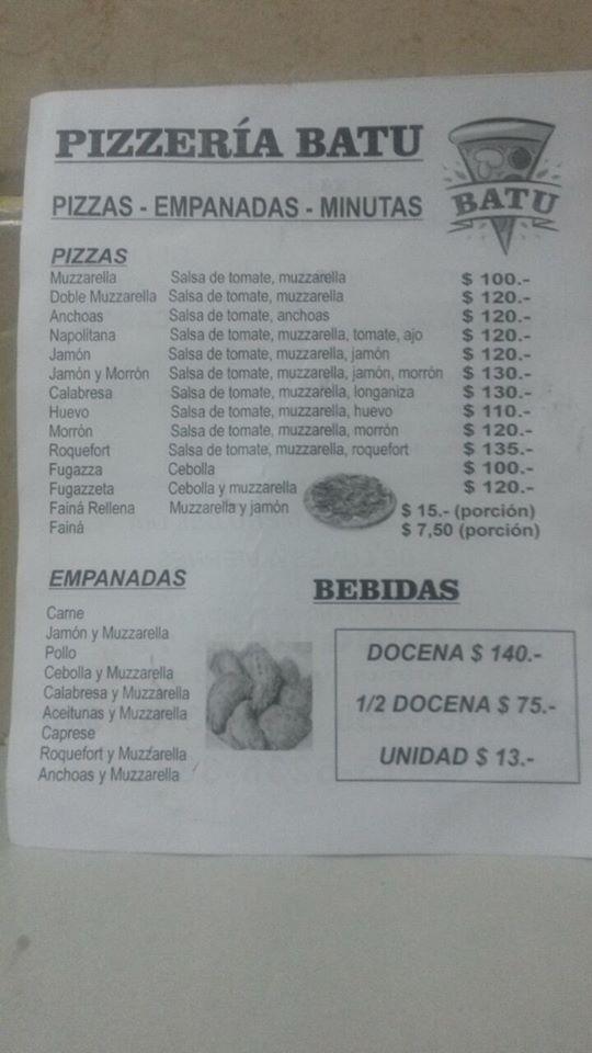 Carta de Pizzeria BATU, Reconquista
