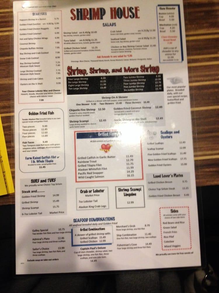 Carta del pub y bar Shrimp House, Fontana