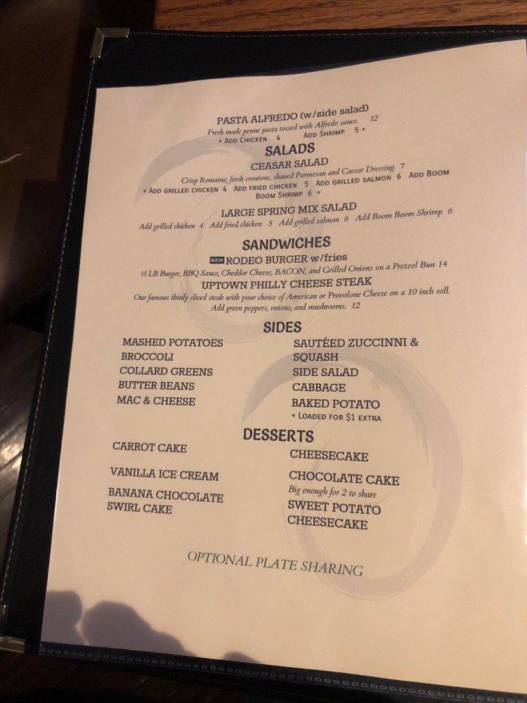 Menu at Uptown Cafe Oxford, Oxford