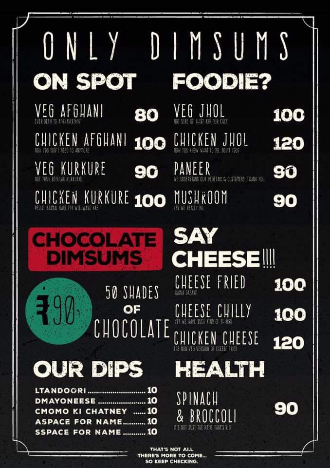 Menu at CFD CAFE, Noida