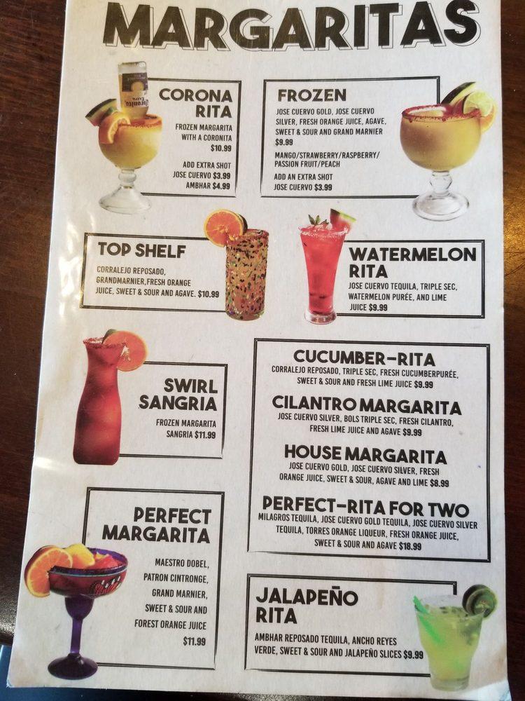 Menu at Hidalgo's Mexican Restaurant & Cantina, Moore
