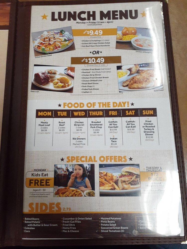 Menu at Jimmy's Round-Up Cafe & Fried Pies, Oklahoma City