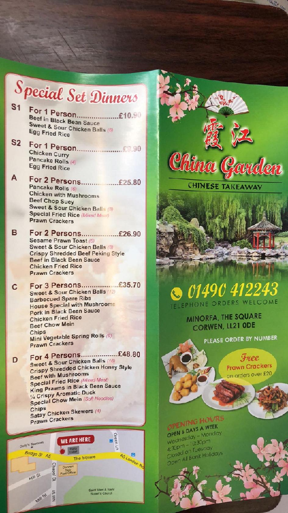 Carta de China Garden, Corwen