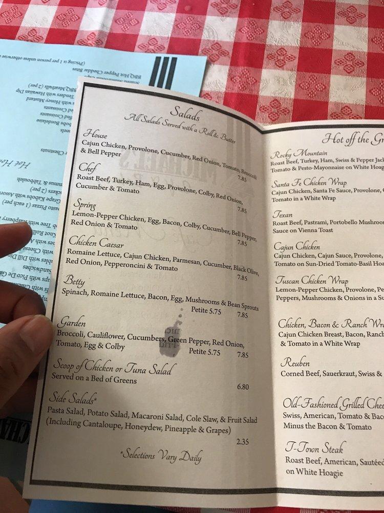 Menu at Michael's Catering, Cafe, & Bakery, Toledo